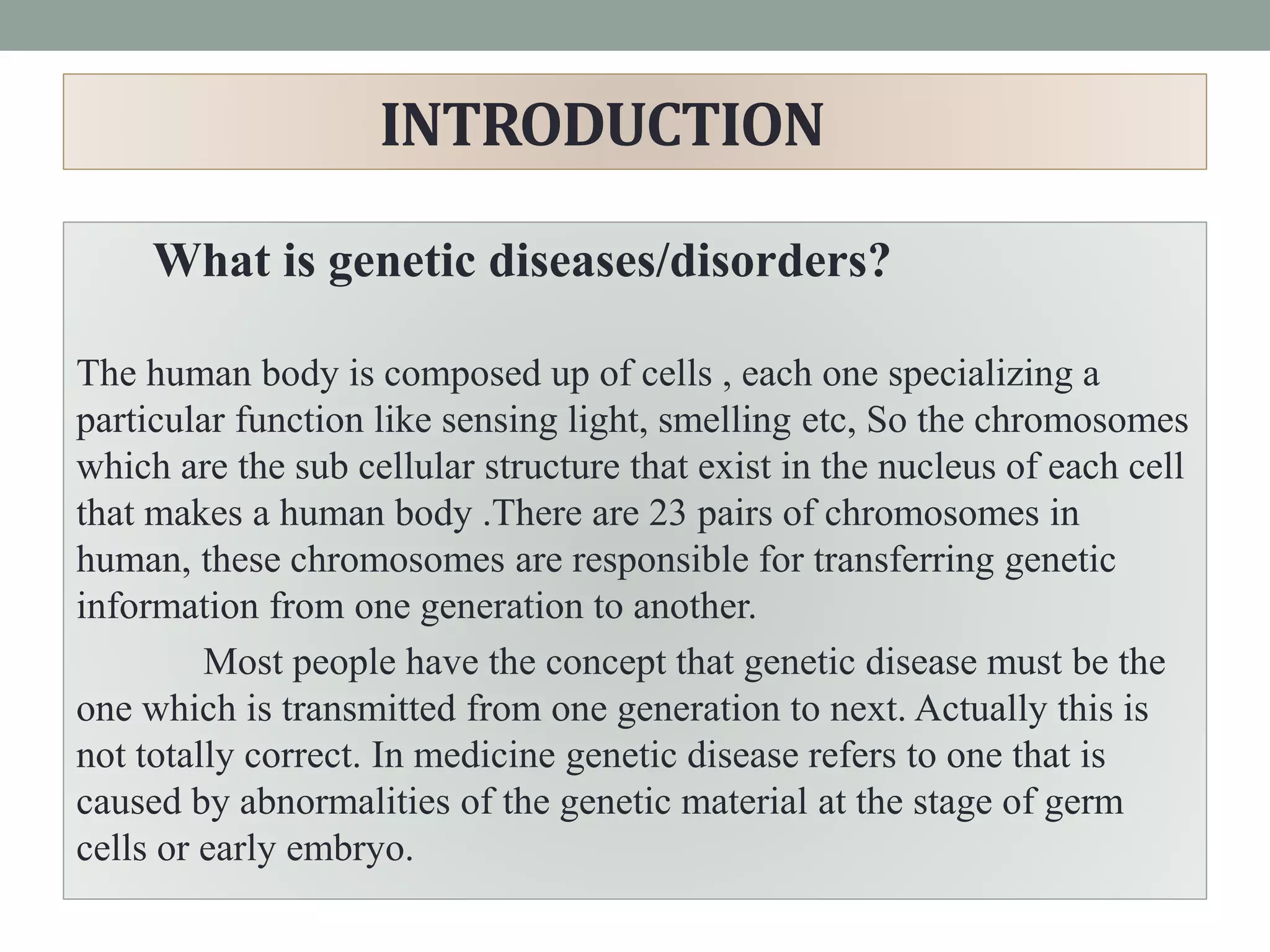 Common Genetic Disorders | PPTX