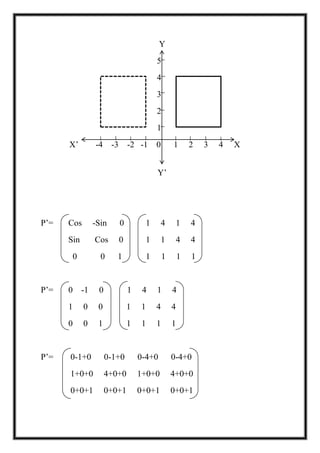 2D Transformations(Computer Graphics) | PDF