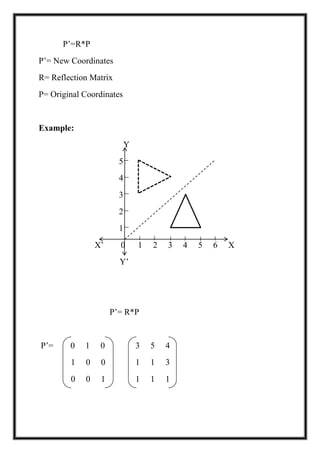 2D Transformations(Computer Graphics) | PDF | 3-D Graphics | Computer ...