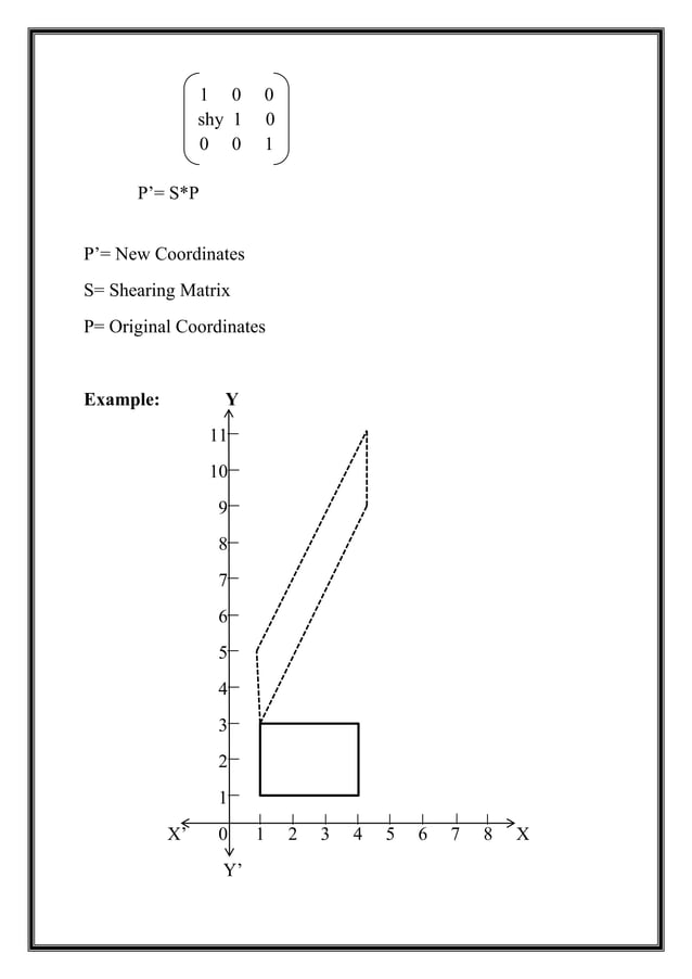 2d Transformations Computer Graphics