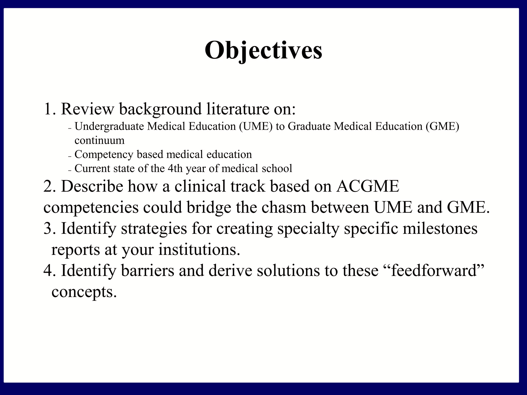 Bridging the Continuum Between UME and GME | PPTX