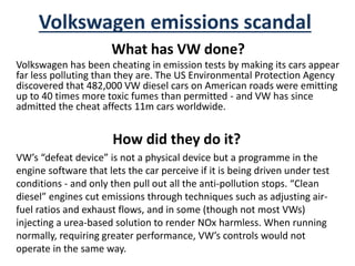 Volkswagen Emission Scandal | PPTX