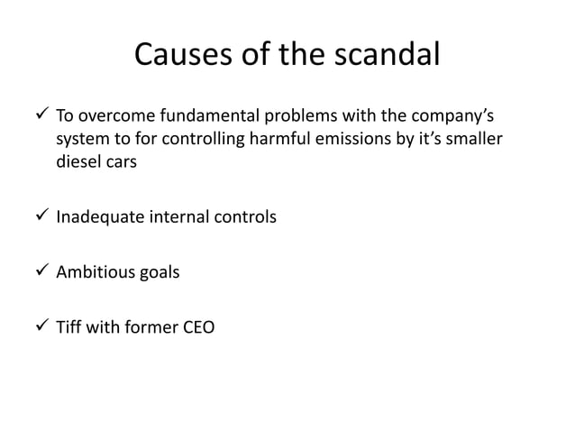 Volkswagen Emission Scandal | PPTX