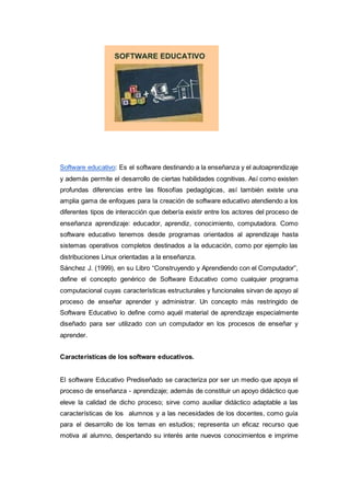Software educativo prediseñado | DOCX | Computing | Technology & Computing