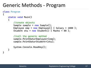 C# Generics - Computer Science and Engineering Department | PDF