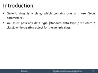 C# Generics - Computer Science and Engineering Department | PDF