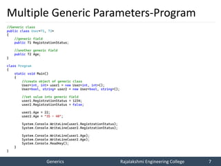 C# Generics - Computer Science and Engineering Department | PDF