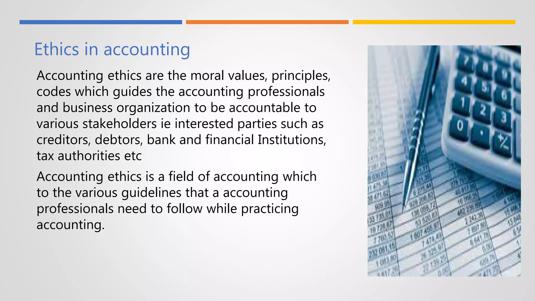Ethics in Accounting & Auditing | PPTX