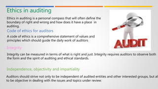 Ethics in Accounting & Auditing | PPTX