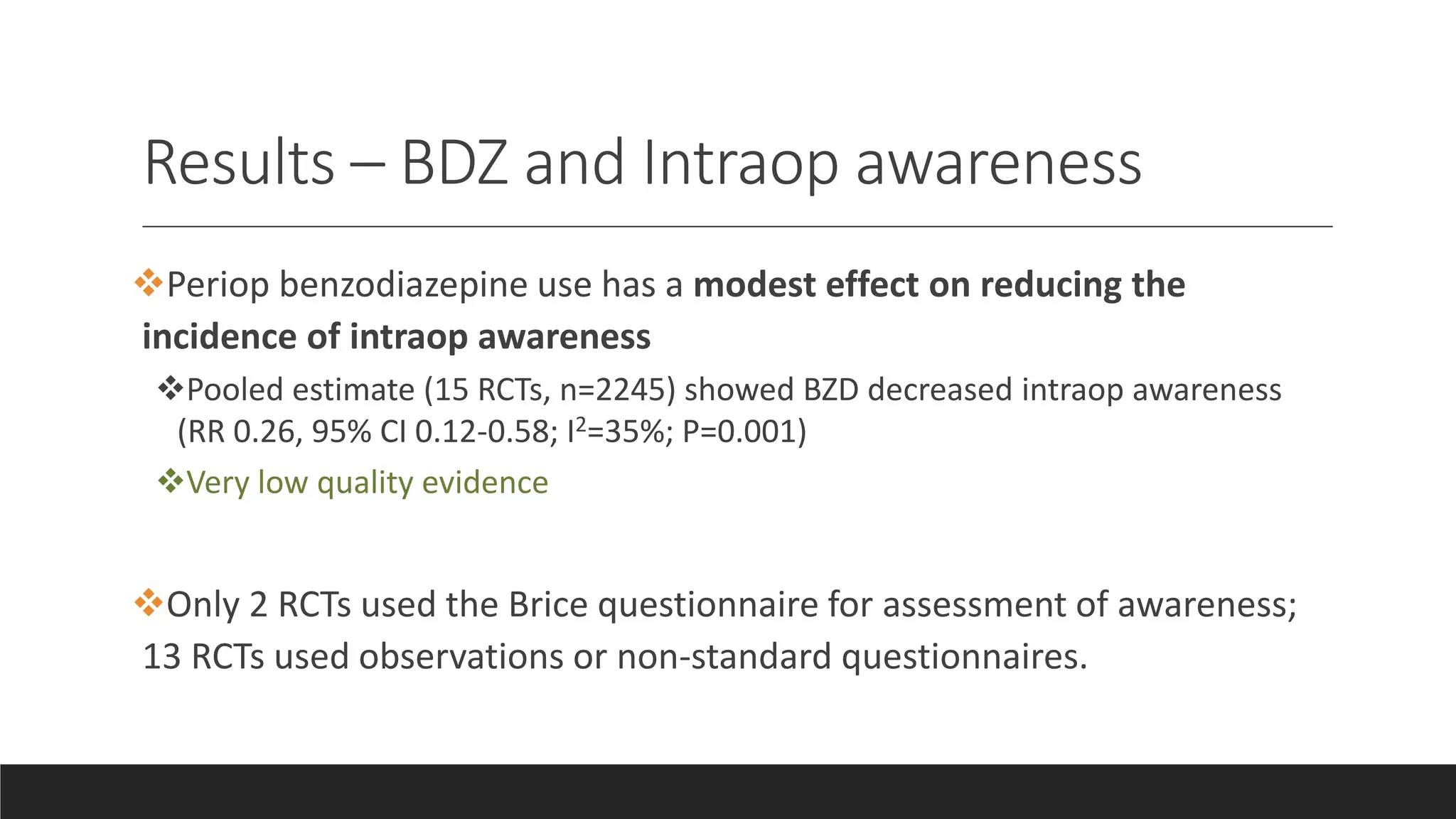 Postoperative delirium and intraop benzodiazepine | PPTX