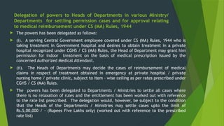 CGHS and CS (MA) Rules on medical facilities | PPTX