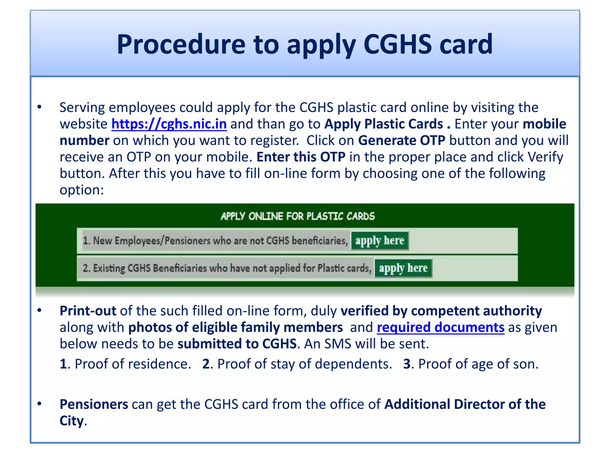 An introduction to CGHS: Central Government Health Scheme | PPTX