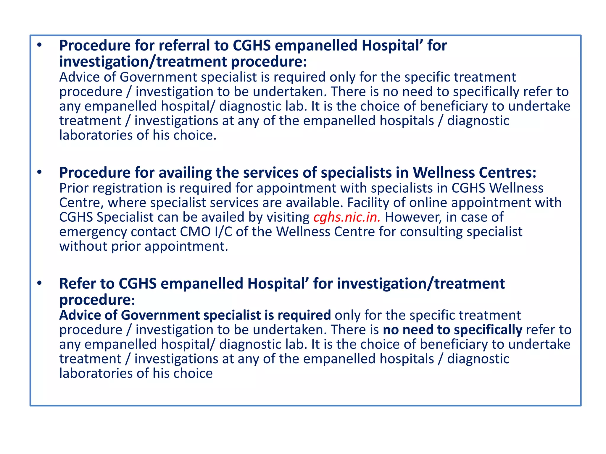 An introduction to CGHS: Central Government Health Scheme | PPTX