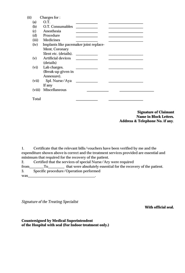 Cghs reimbursement forms | PDF | Life Insurance | Insurance