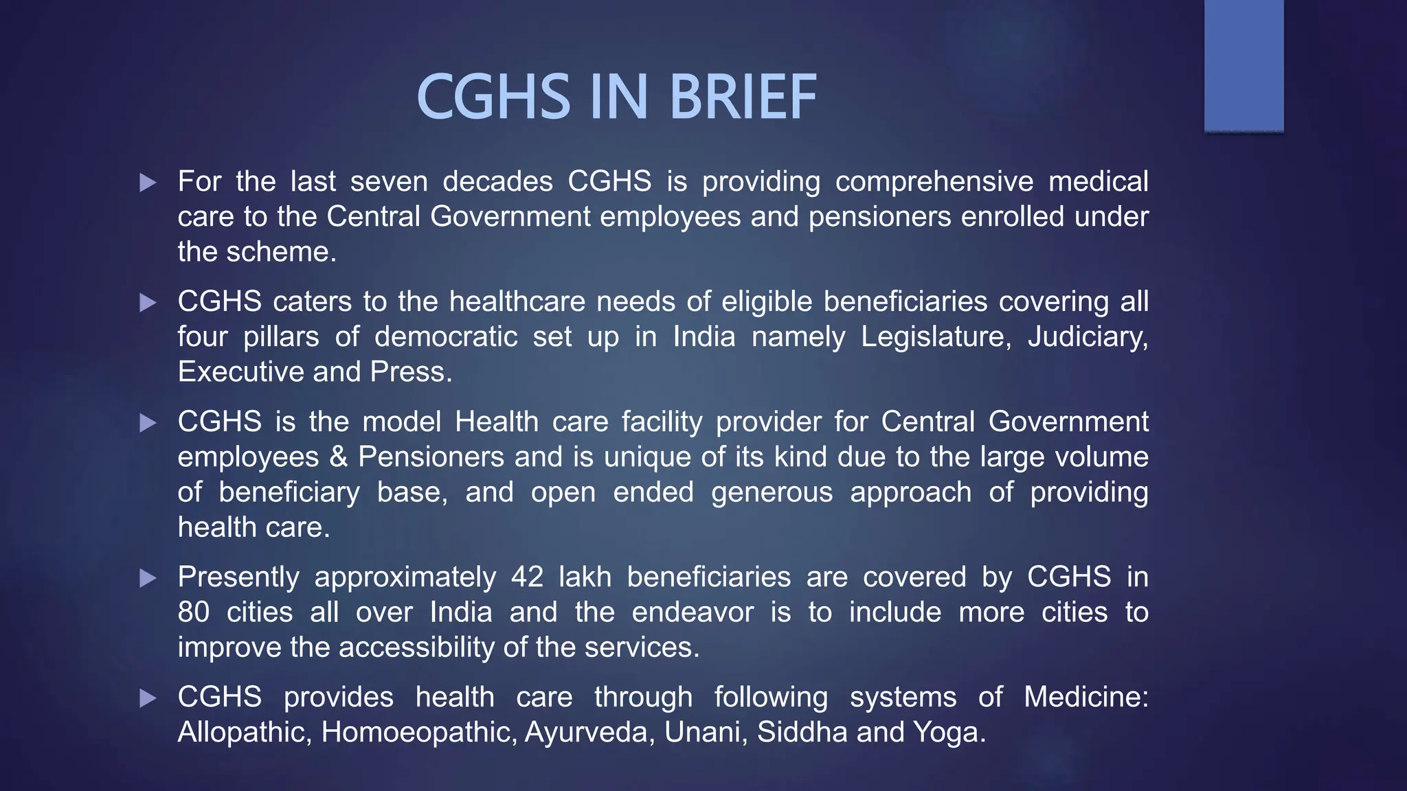 ROAD MAP FOR CENTRAL GOVENMENT HEALTH SCHEME | PPT
