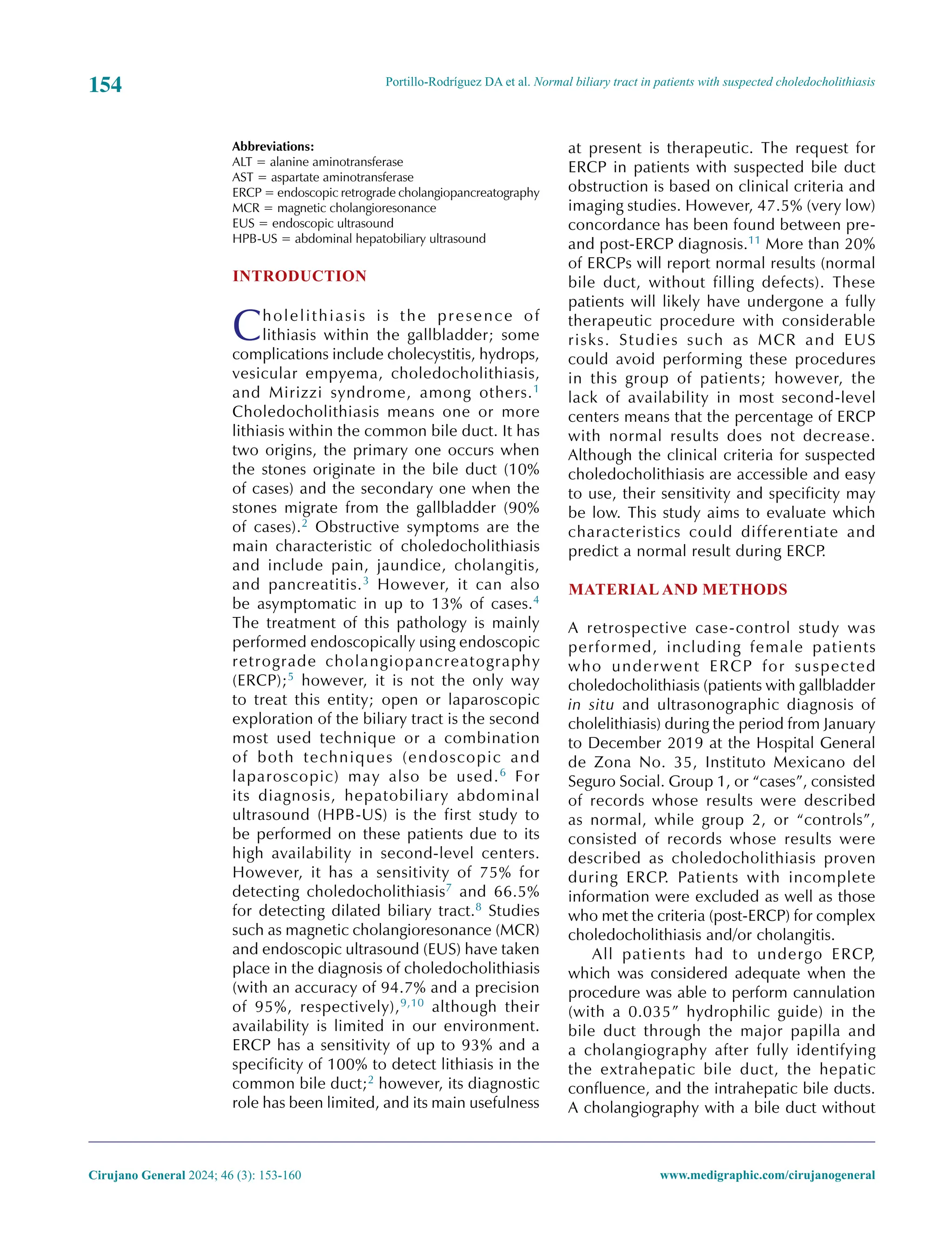 Normal biliary tract in patients with suspected choledocholithiasis ...