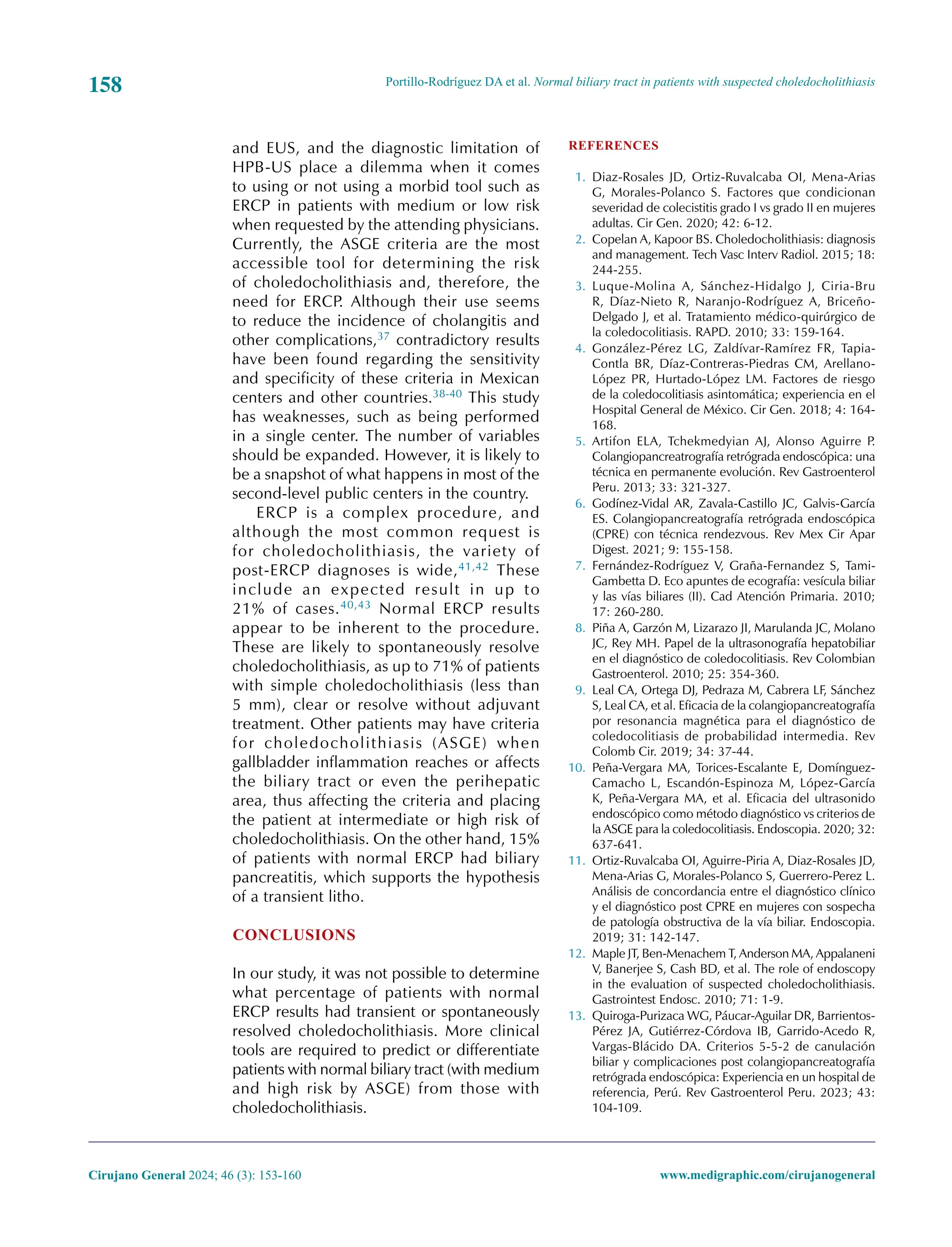 Normal biliary tract in patients with suspected choledocholithiasis ...