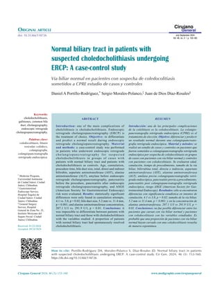 Normal biliary tract in patients with suspected choledocholithiasis ...