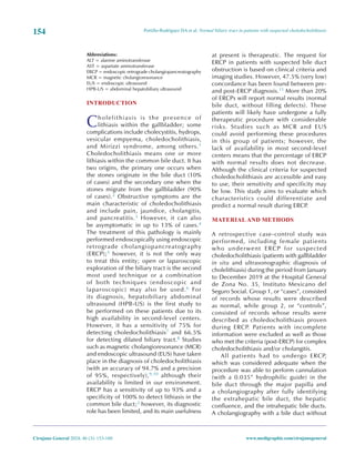 Normal biliary tract in patients with suspected choledocholithiasis ...