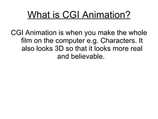 CGI animation | PPT