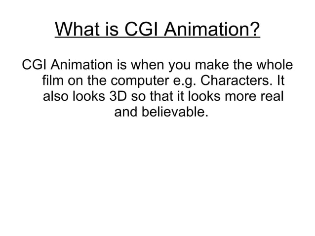 CGI animation | PPT