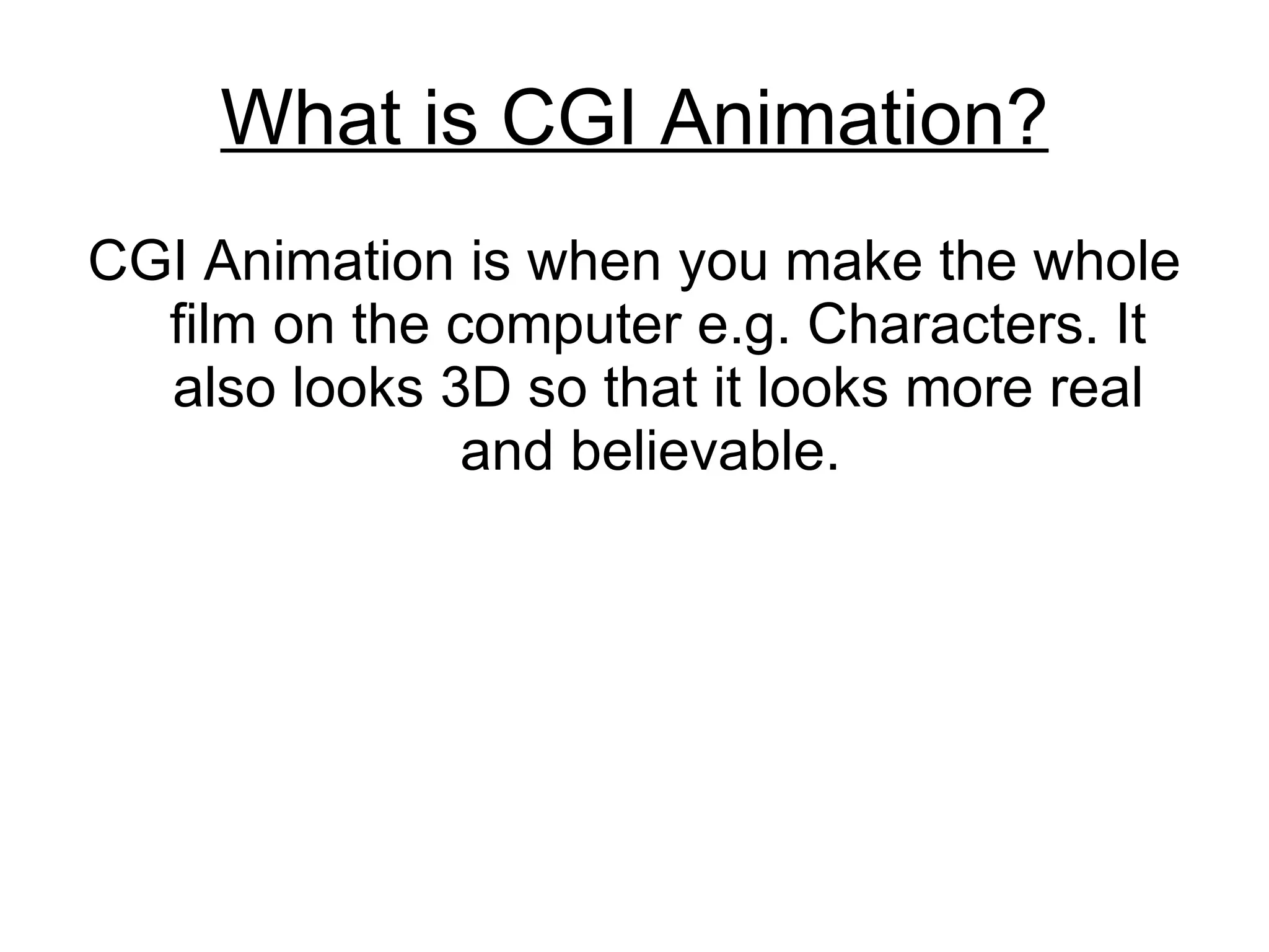 Cgi animation | PPT
