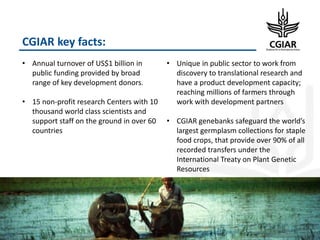 Enhancing Global Food Resources: CGIAR Strategy and its future ...