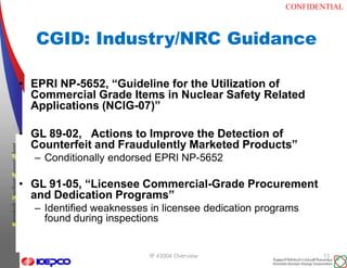 Commercial Grade Item Dedication | PPTX