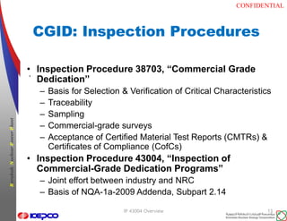 Commercial Grade Item Dedication | PPTX