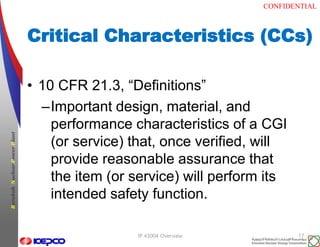 Commercial Grade Item Dedication | PPTX