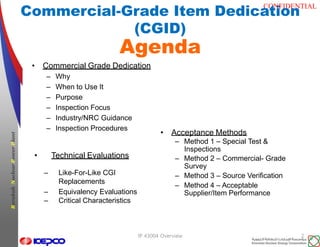 Commercial Grade Item Dedication | PPTX