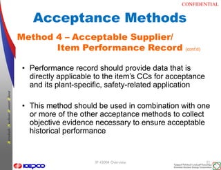 Commercial Grade Item Dedication | PPTX