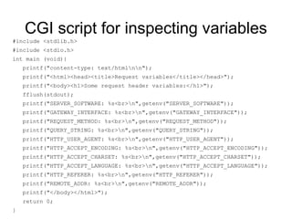 Common Gateway Interface | PPT