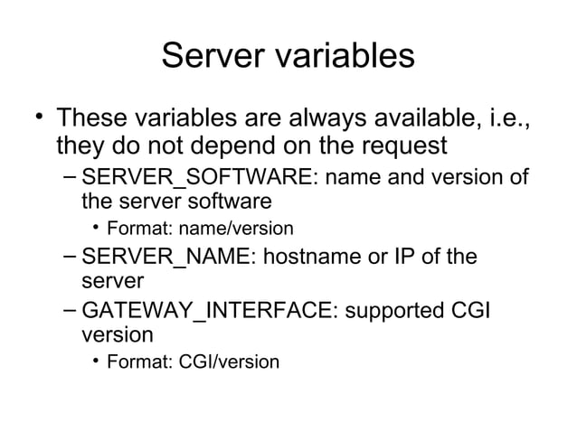 Common Gateway Interface