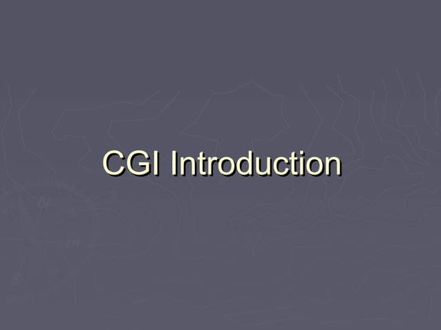 Common Gateway Interface | PPT