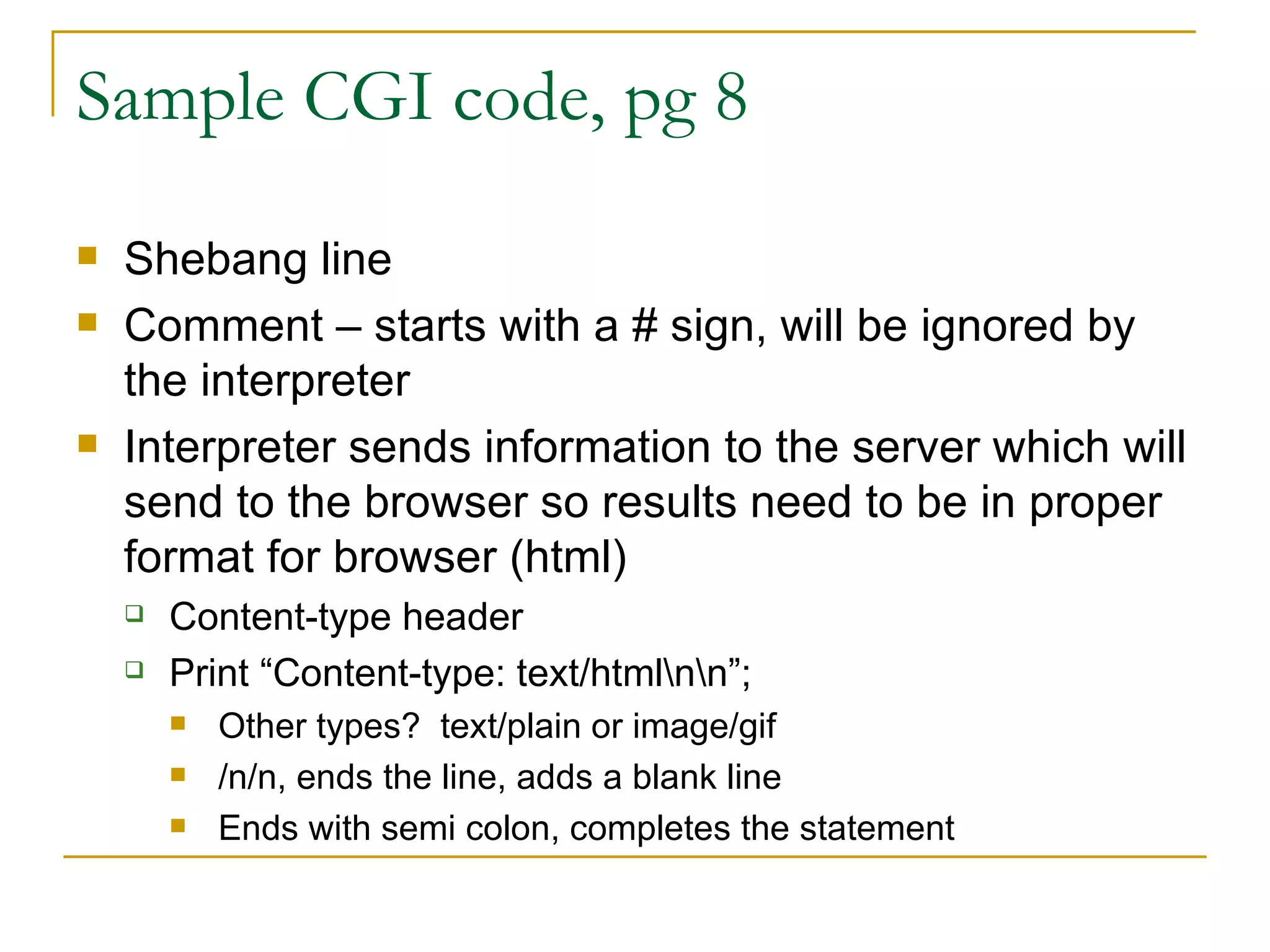 CGI Introduction | PPT