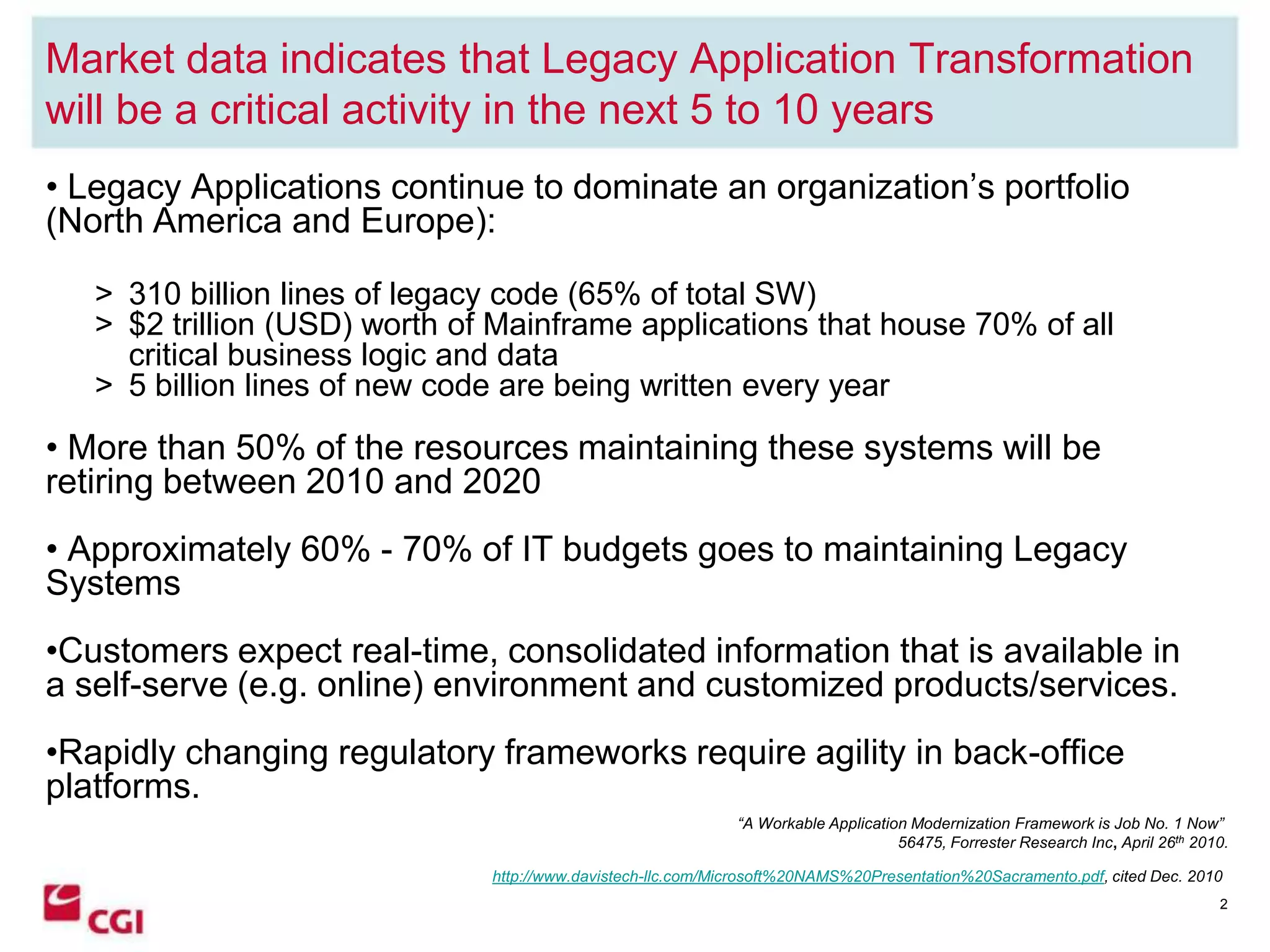 CGI Legacy Application Transformation | PPTX