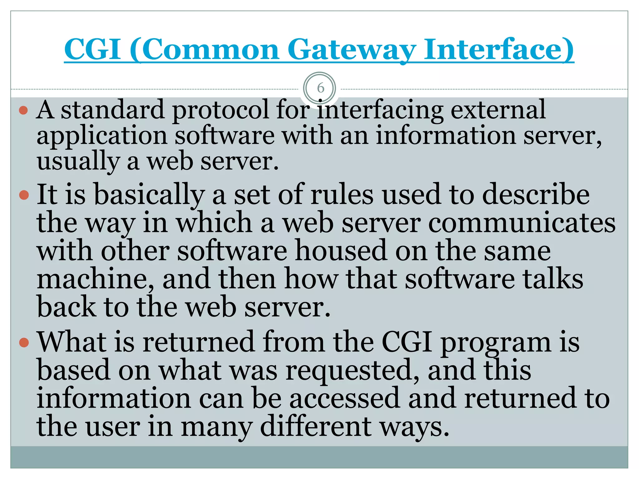 Common Gateway Interface ppt | PPTX