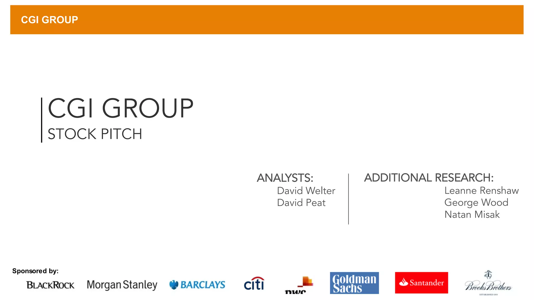 CGI Group Inc. Analysis Report | PPTX