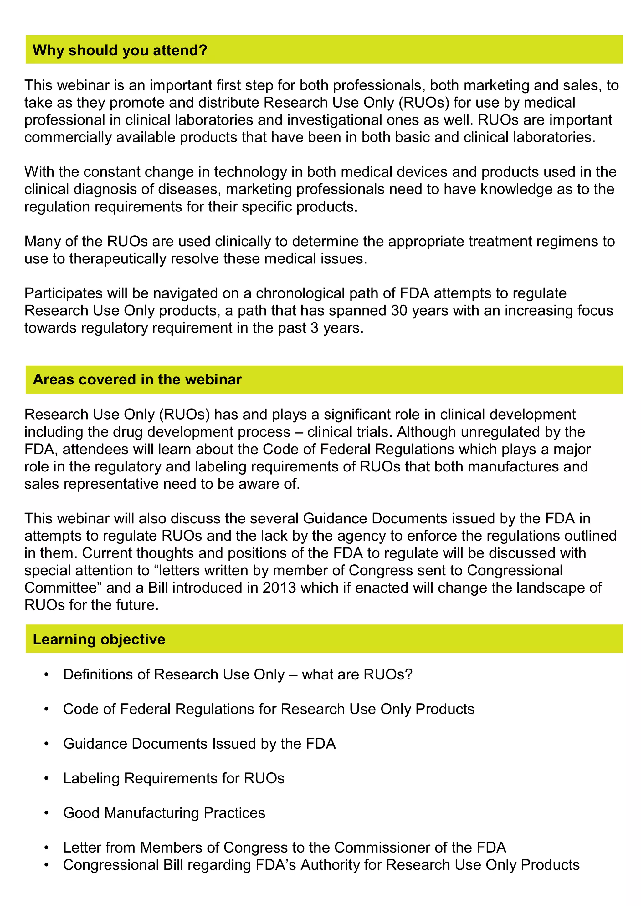 Research Use Only Products – the Dos and Don’ts - By Compliance Global ...