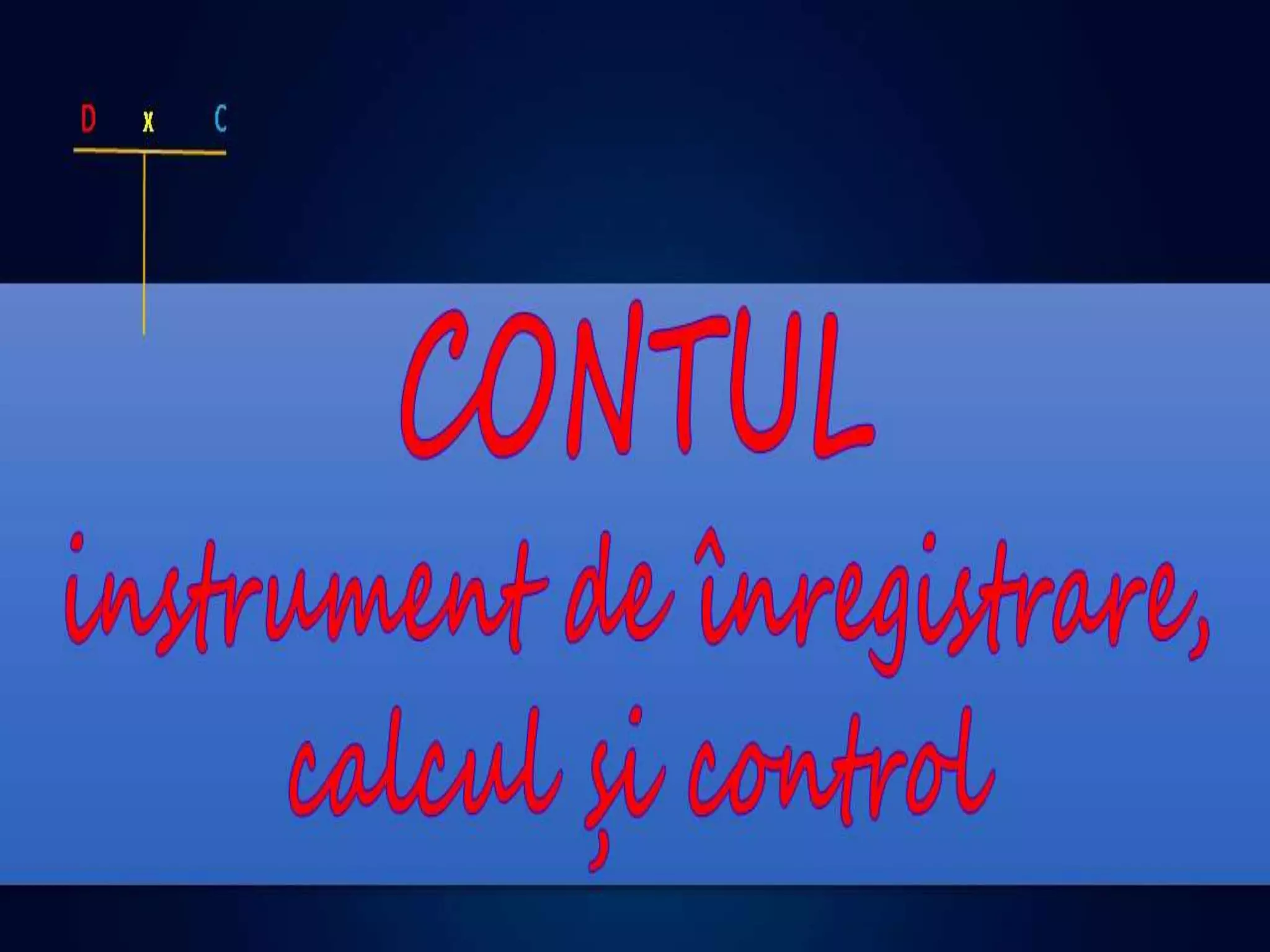 Contul - instrument de inregistrare, calcul si control | PPTX