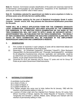 Cgle 2014 notice | PDF