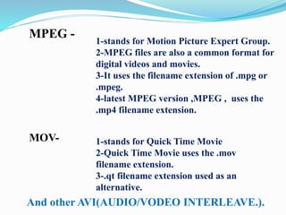 Multimedia data and file format | PPTX