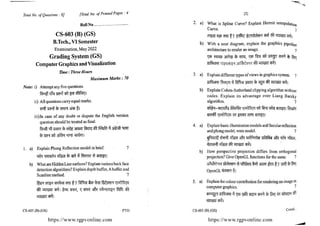 Computer Graphics And Visualization paper | PDF | Graphics Software ...