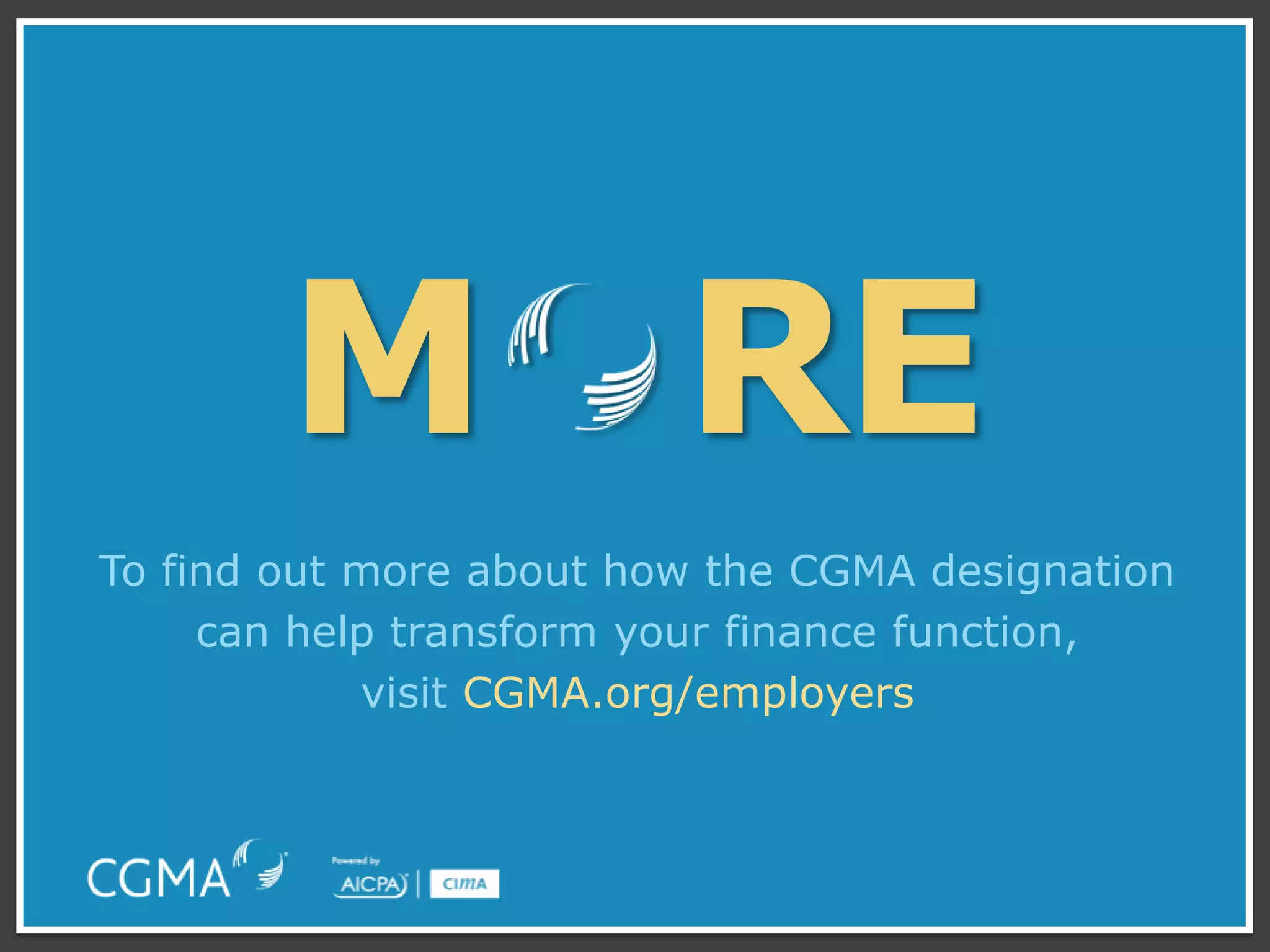 What CGMA designation holders can do for your business | PPT