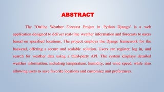 the presentation about computer graphics on weather app | PPTX