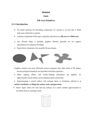 cg mod2.pdf | 3-D Graphics | Computer Software and Applications