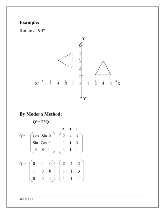 CG 2D Transformation | PDF