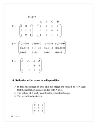 CG 2D Transformation | PDF