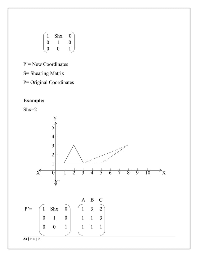 CG 2D Transformation | PDF